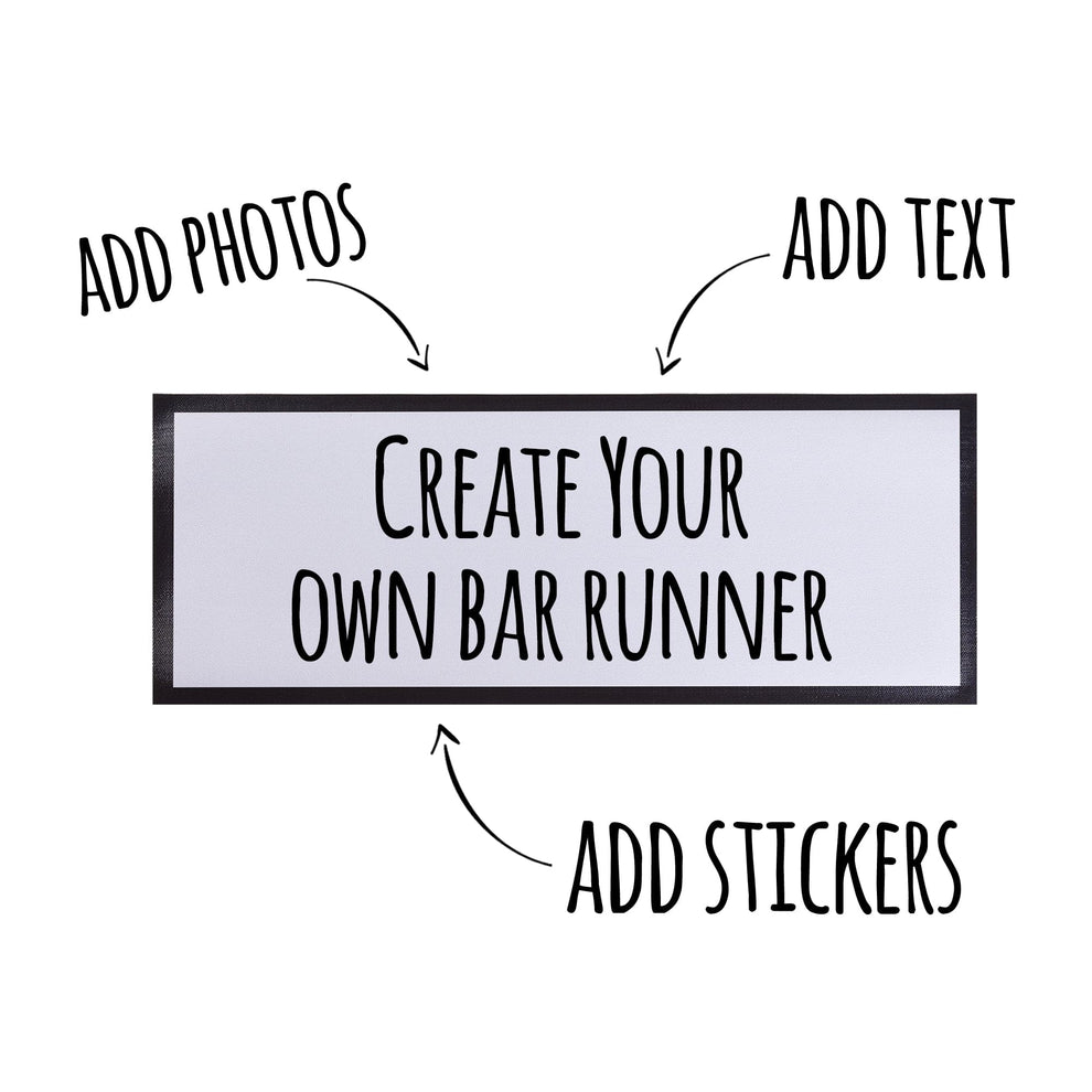 Upload Your Own Design | Custom Football Bar Runner - 58cm x 22cm