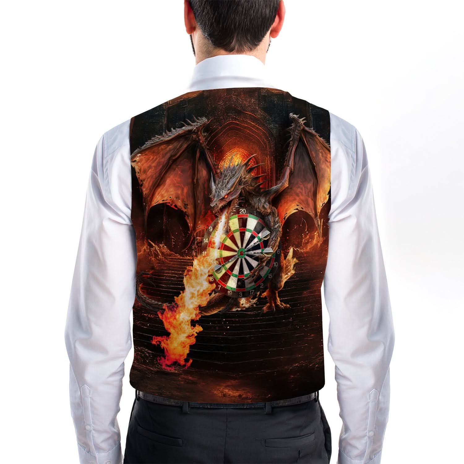 Darts Dragon - Novelty Costume Fancy Dress Waistcoat ( 4 sizes availab