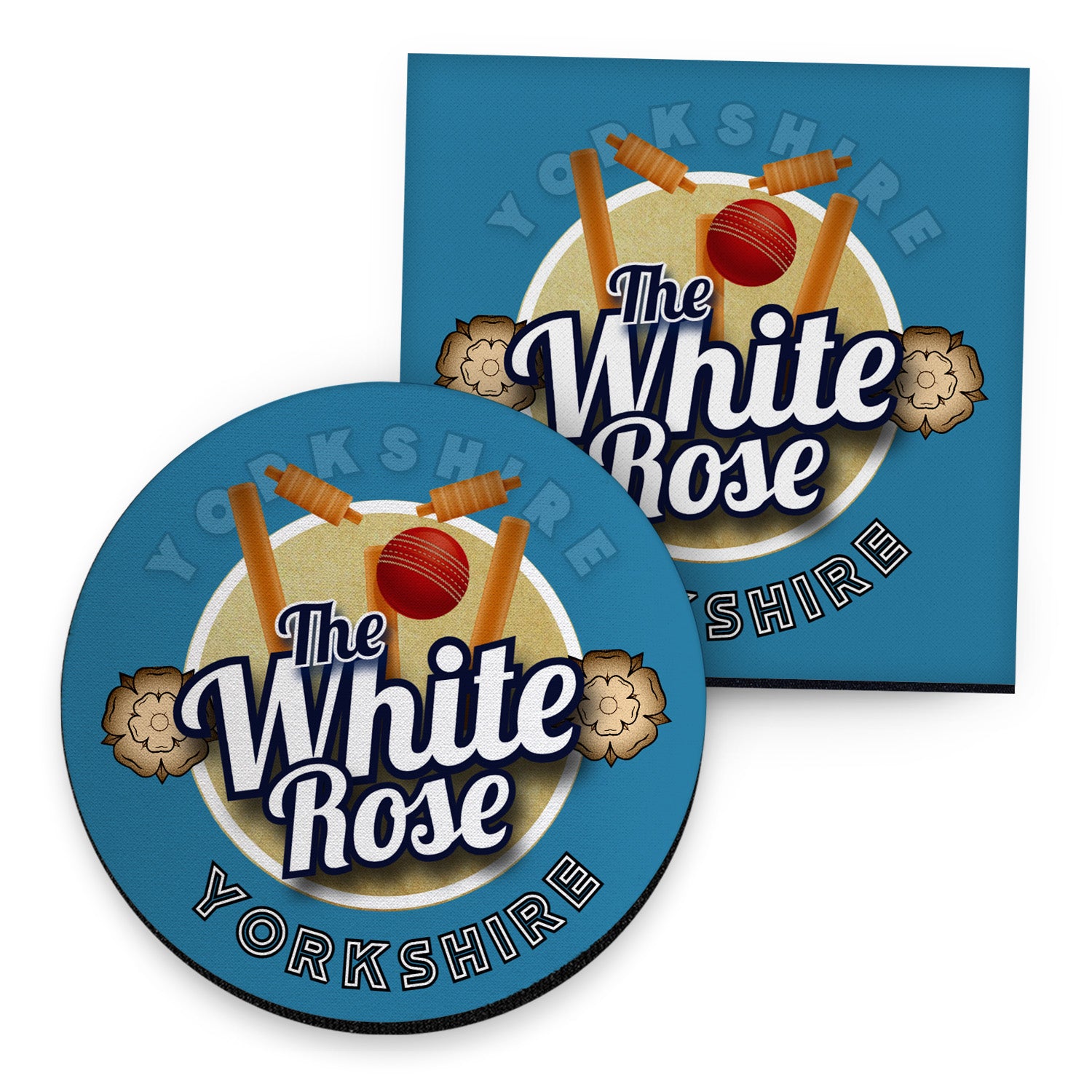 Yorkshire Rose - Cricket Coaster - Circle or Square