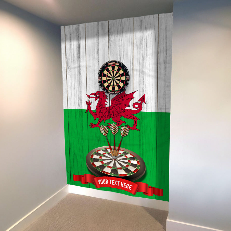 Wales - Personalised Darts Wall Banner - Two Sizes