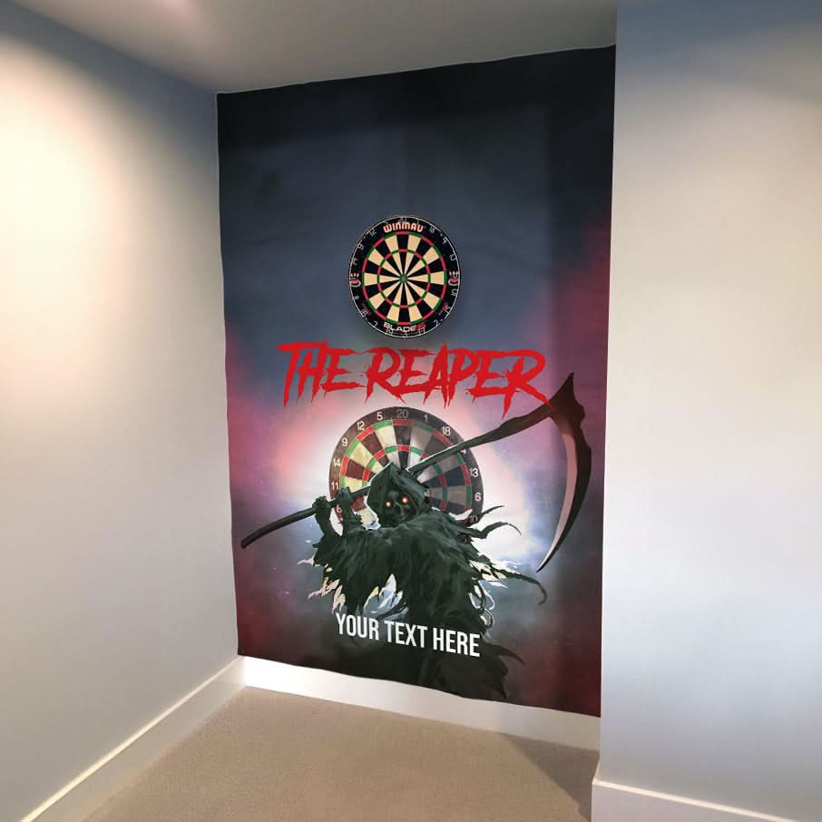 The reaper Darts - Personalised Darts Wall Banner - Two Sizes