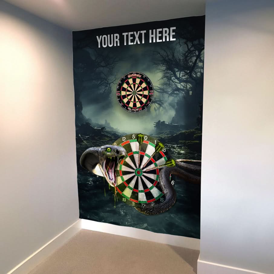 Snake bite Darts - Personalised Darts Wall Banner - Two Sizes
