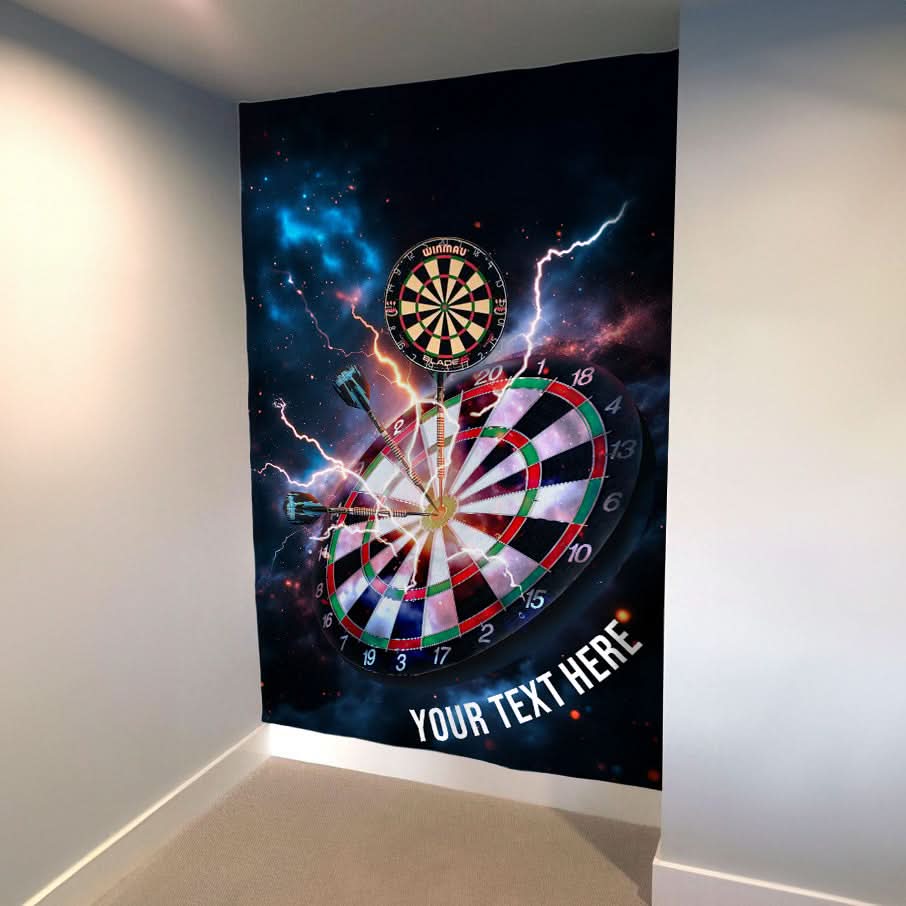 Cosmic Darts - Personalised Darts Wall Banner - Two Sizes