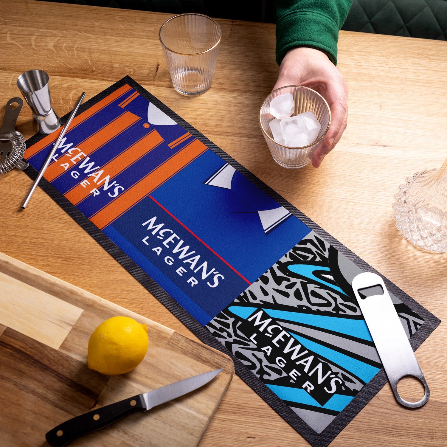 Rangers - Style 2 - Retro Football Shirts - Personalised Bar Runner