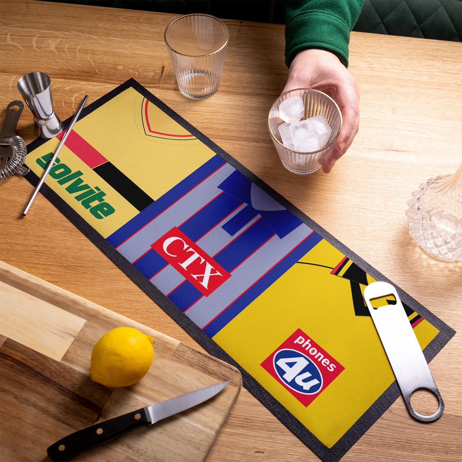Watford - Retro Football Shirts - Personalised Bar Runner