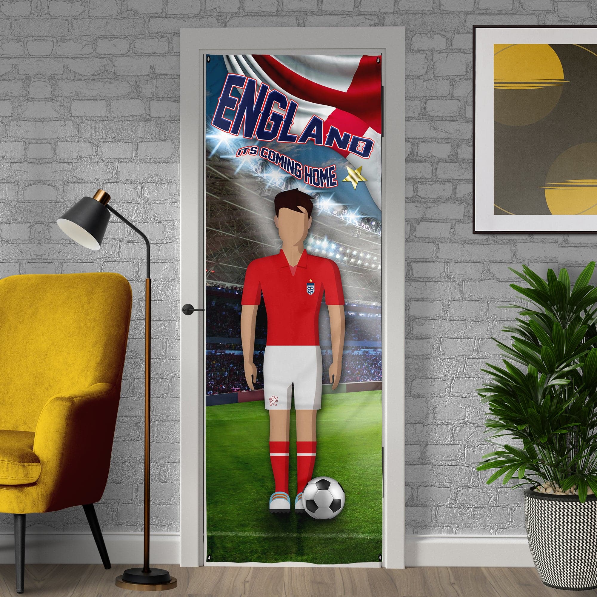 England Player - Retro Football Personalised Door Banner