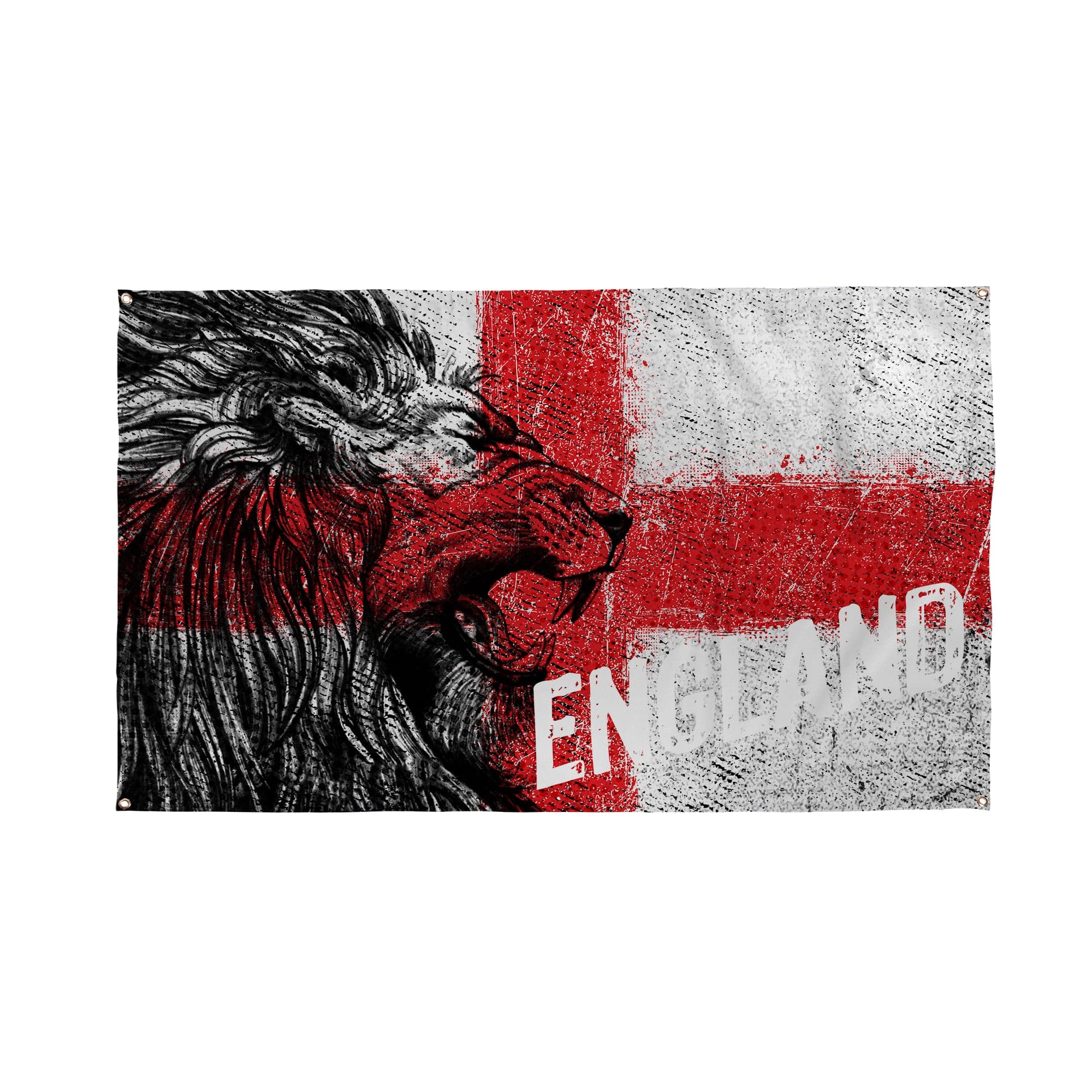England - St George - Lion Sketch - 5 X 3 Personalised Retro Football