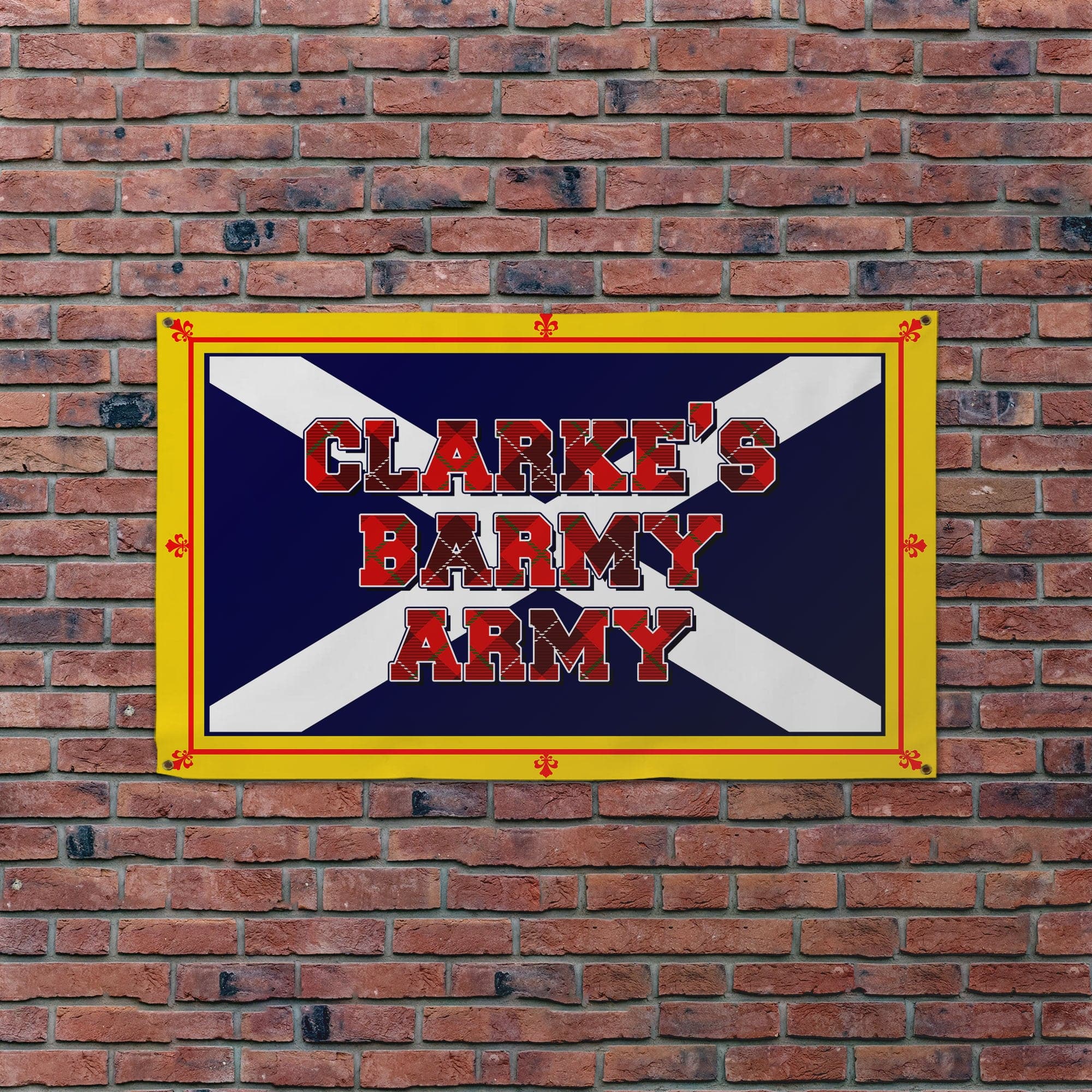 Scotland - Tartan Barmy Army Saltire - 5 X 3 Retro Football Banner